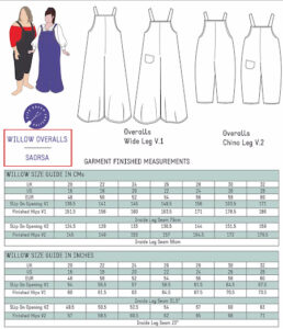 Willow Overalls Pipe Dream Patterns - Screech Owl Fabrics